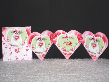 Valentine Tri Fold Heart Shape Card Set - CUP285969_503 | Craftsuprint