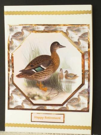 The Duck Family Card Front with a Topper - Photo by Wayne Swan