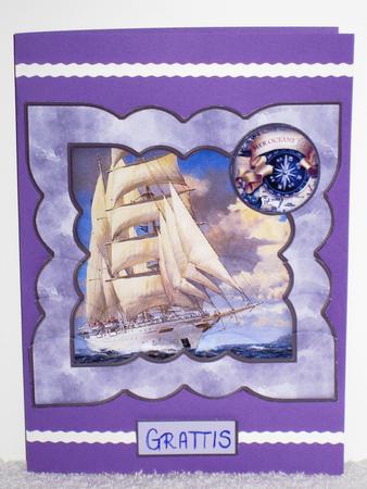 Sailing Ship Card with Bottom Stackers - CUP495183_8 | Craftsuprint