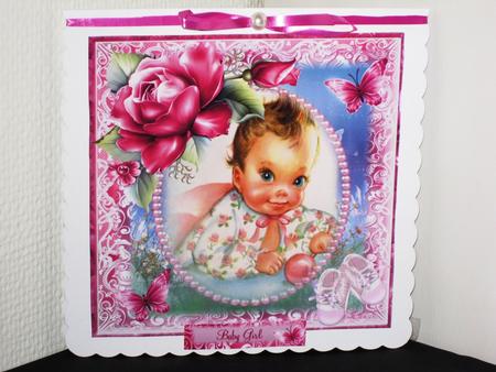 Retro Cute Baby Girl Topper - CUP529336_1483 | Craftsuprint