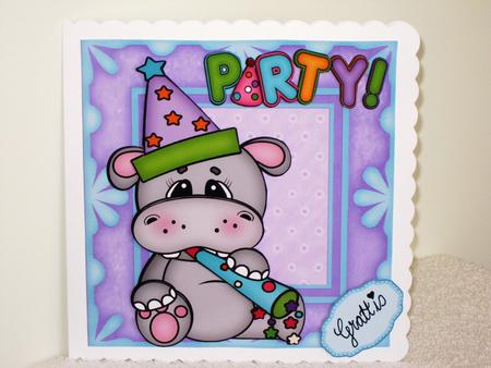 Cute Party Hippo 8x8 Mini Kit - CUP538940_983 | Craftsuprint