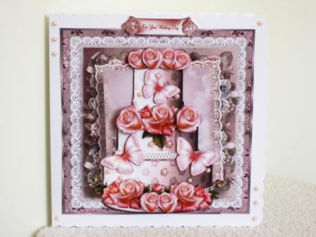 The Wedding Cake Card Front Kit - CUP553302_1483 | Craftsuprint