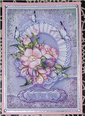 Pink Anemones on a Frilly Lace Frame A5 Decoupage - CUP284910_422 ...