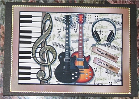 Male card Life is Music - CUP770555_936 | Craftsuprint
