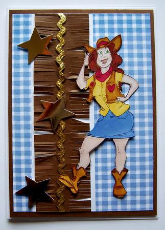 Line Dancer Lady Digital Stamp. - CUP112595_437 | Craftsuprint