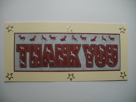 Knitted Effect Christmas Thank You Card - CUP492519_1446 | Craftsuprint