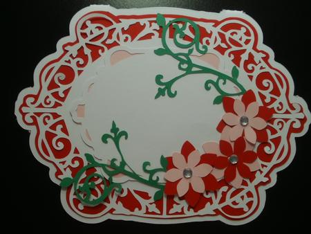Fancy Shaped Card with Frames Mats and Flowers - CUP695607_1577 ...