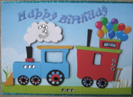 Birthday Train Card Front and Decoupage - CUP310573_38 | Craftsuprint