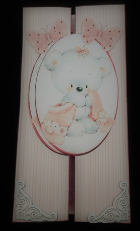 Cute little pink teddy for baby girl pop out card - CUP734886_415 ...