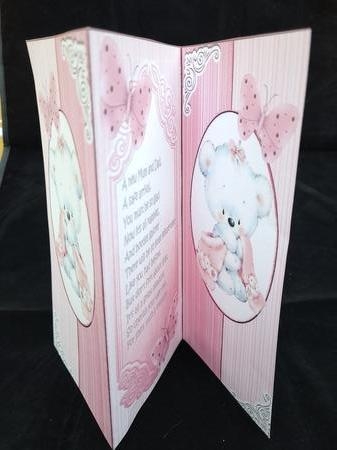 Cute little pink teddy for baby girl pop out card - CUP734886_415 ...