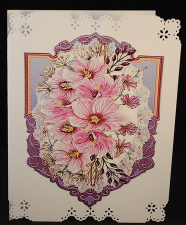 Beautiful lilac Roses in a Ornate Frame - CUP722511_1398 | Craftsuprint