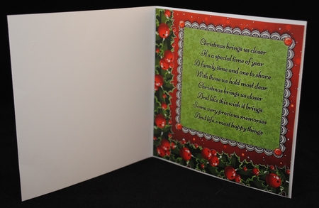 Beautiful Christmas Poem With Holly 8x8 - CUP747336_983 | Craftsuprint
