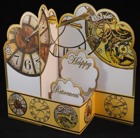 Z-Fold pop-up Retirement Clocks - CUP750462_173 | Craftsuprint