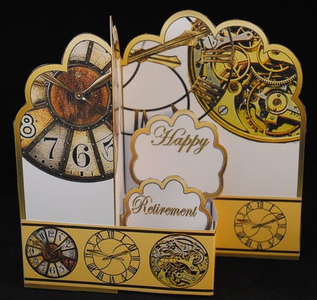 Z-Fold pop-up Retirement Clocks - CUP750462_173 | Craftsuprint