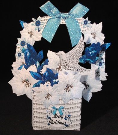 White Christmas Basket Card - CUP814286_155 | Craftsuprint