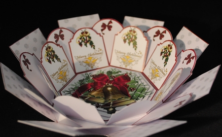 Christmas bells exploding box card - CUP902472_20842 | Craftsuprint