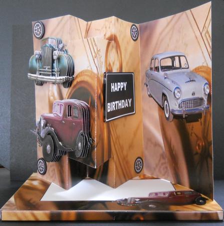 3 Panel Vintage Car Card - CUP422662_470 | Craftsuprint