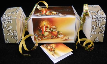 Christmas Candles Cracker Box with Gift Tag - CUP469168_994 | Craftsuprint