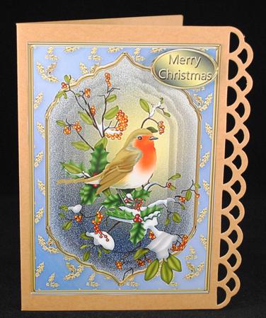 Christmas Robin Fancy Pyramid Card - CUP559499_1648 | Craftsuprint
