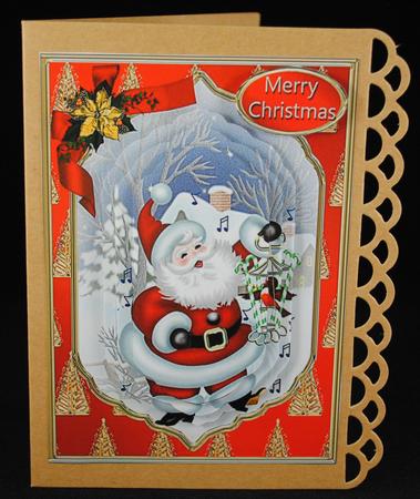 Singing Santa Fancy Pyramid Card - CUP559498_1648 | Craftsuprint