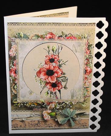 Pink Flowers Card and Insert - CUP603926_452 | Craftsuprint