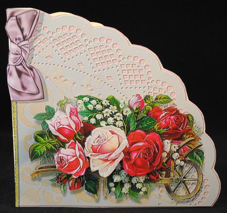 Triangle Scallop Shaped Card with a Wheelbarrow - CUP609079_874 ...