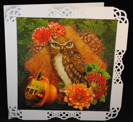 Fall Owl Card Topper with Decoupage - CUP632099_1865 | Craftsuprint