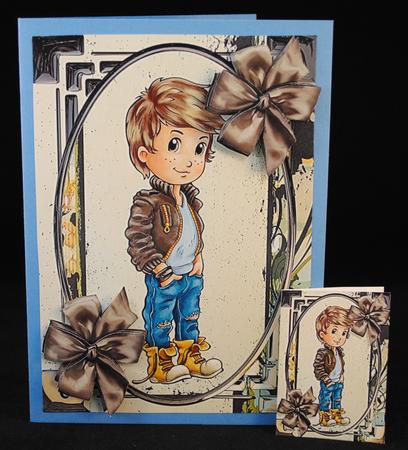 Cool Boy Card Front with Gift Tag - CUP651345_376 | Craftsuprint