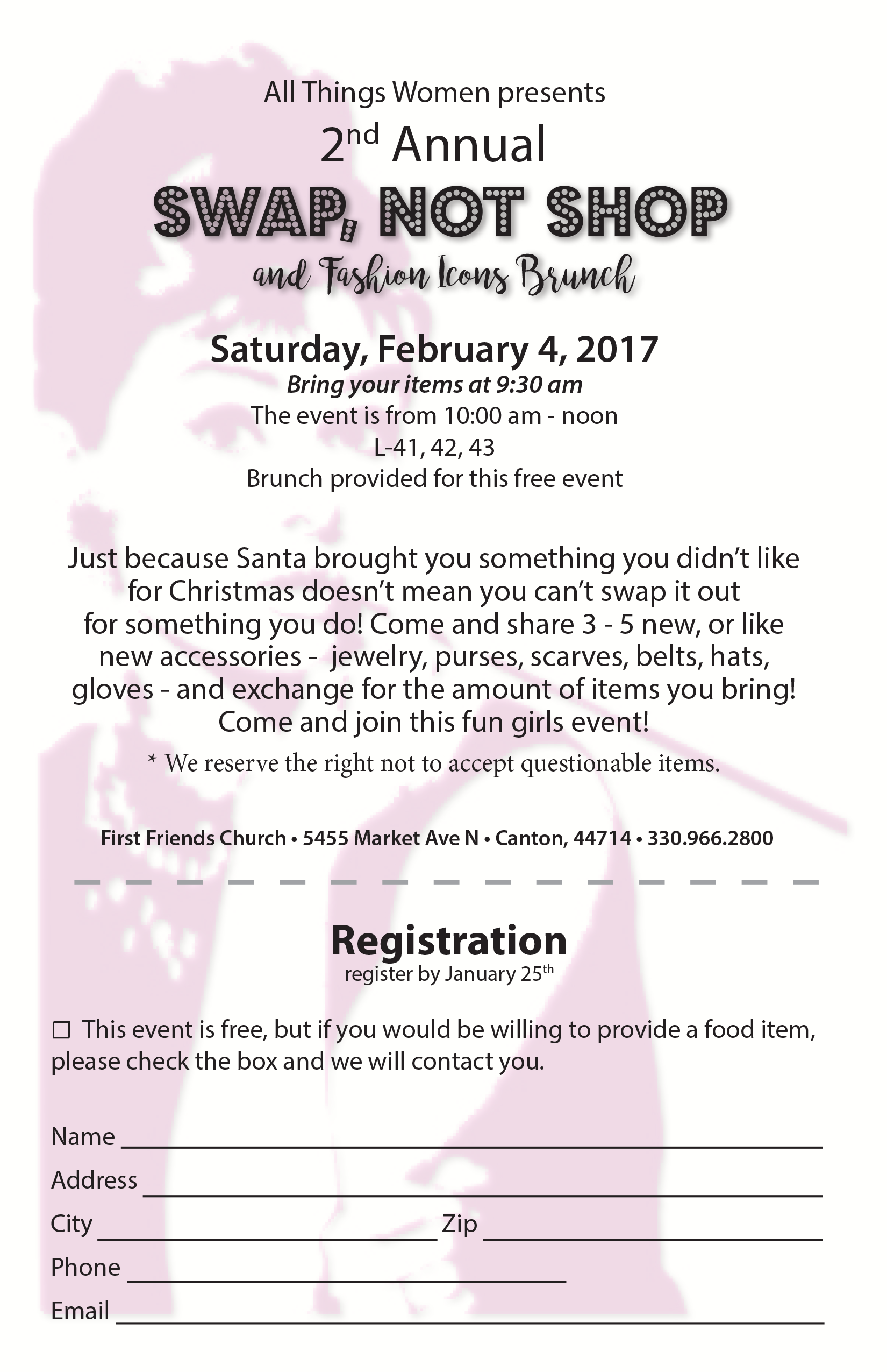 swap-not-shop - First Friends Church