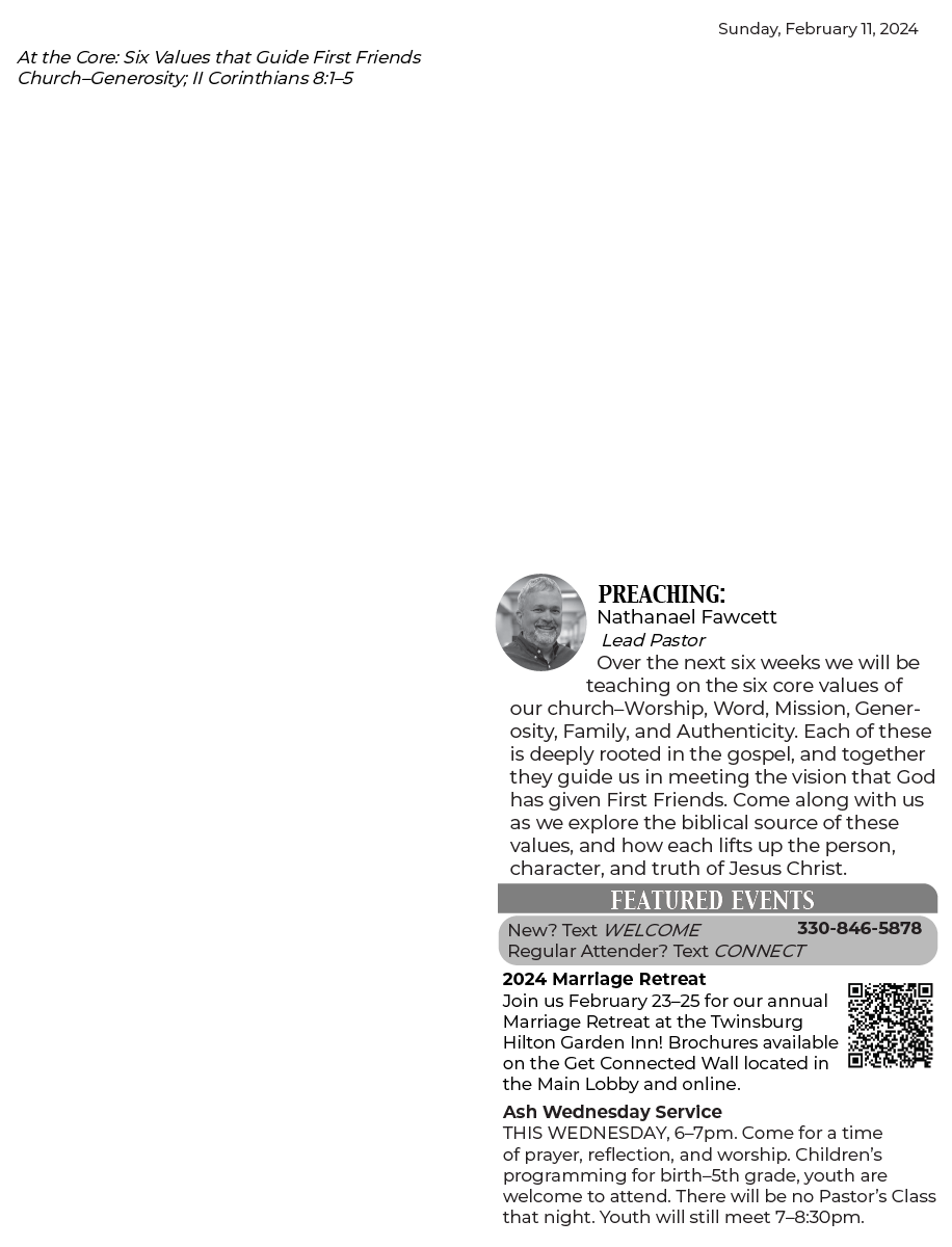 Bulletin - First Friends Church