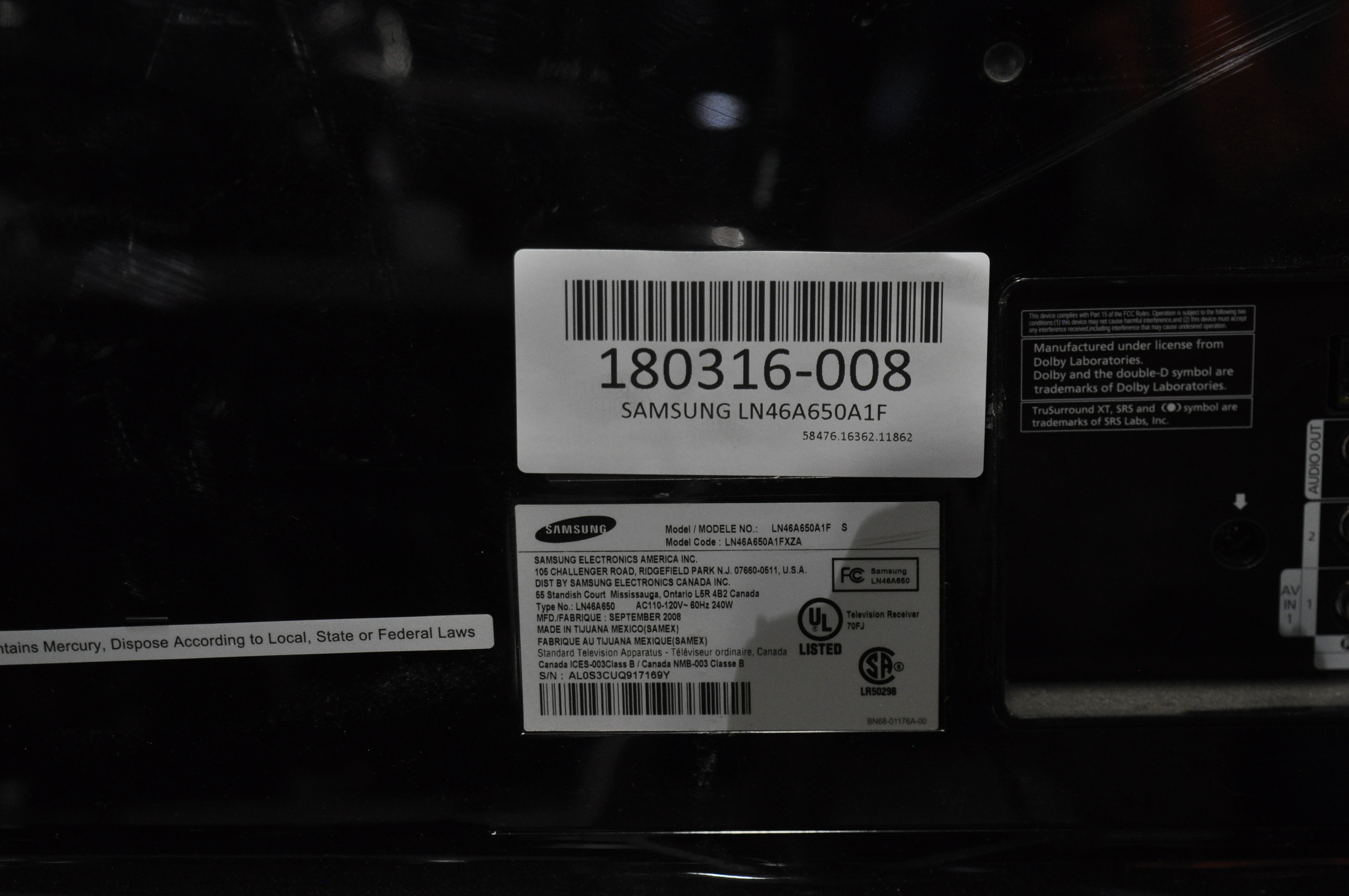 SAMSUNG LN46A650A1F INVERTER SET SSB460W22V01 | eBay