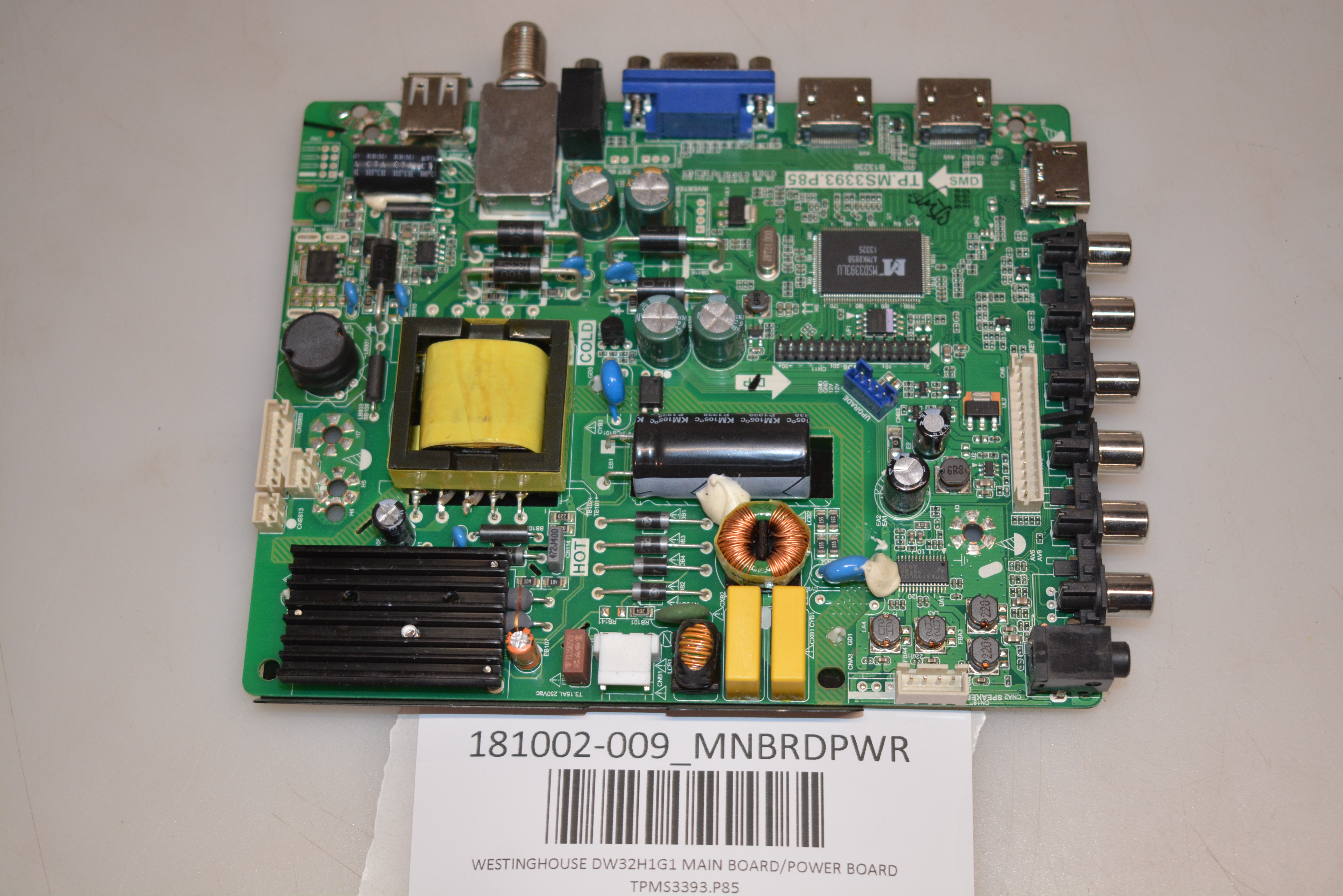 WESTINGHOUSE DW32H1G1 MAIN BOARD/POWER BOARD TPMS3393.P85 | eBay