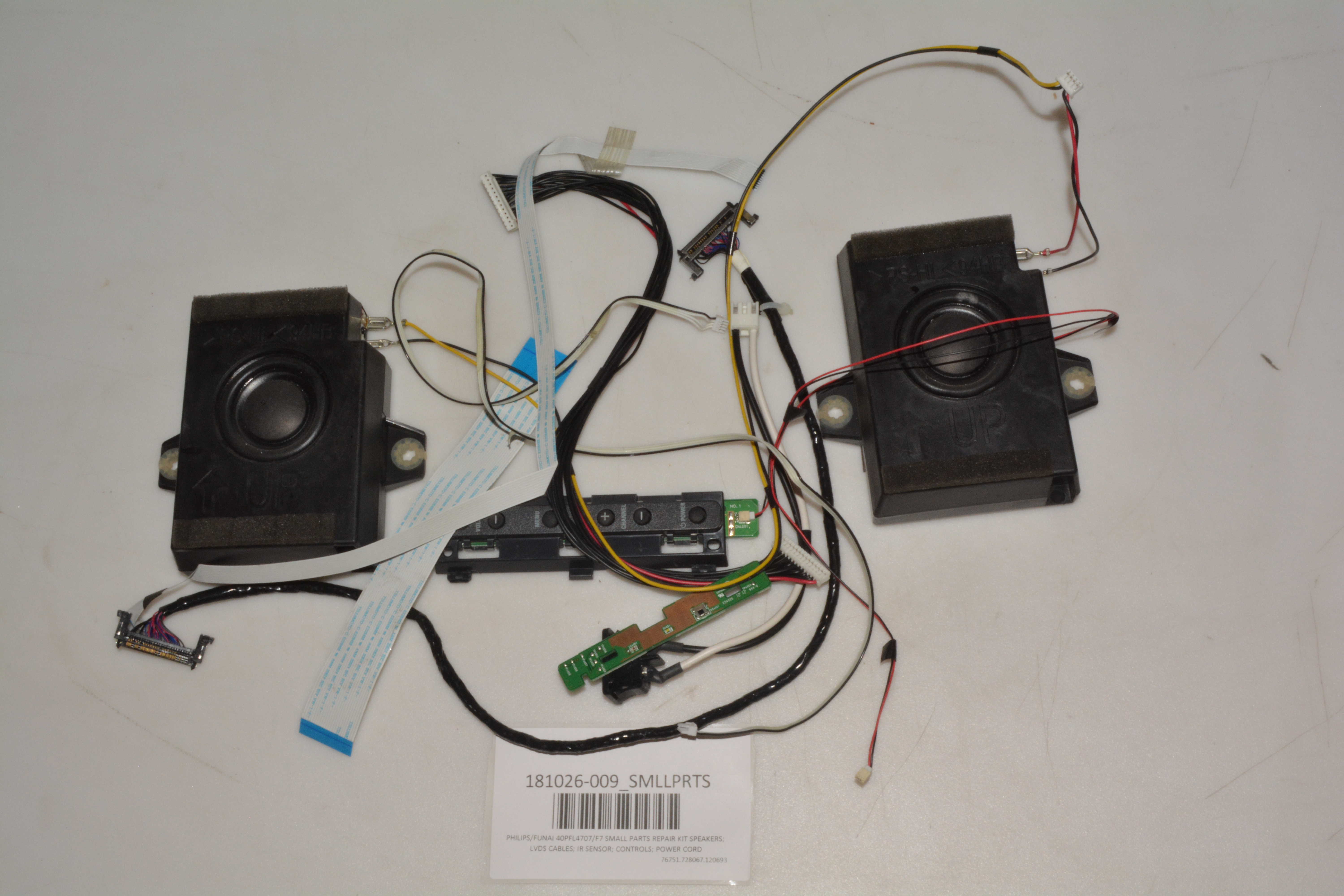 PHILIPS/FUNAI 40PFL4707/F7 SMALL Parts Repair Kit Speakers; Lvds Cables ...