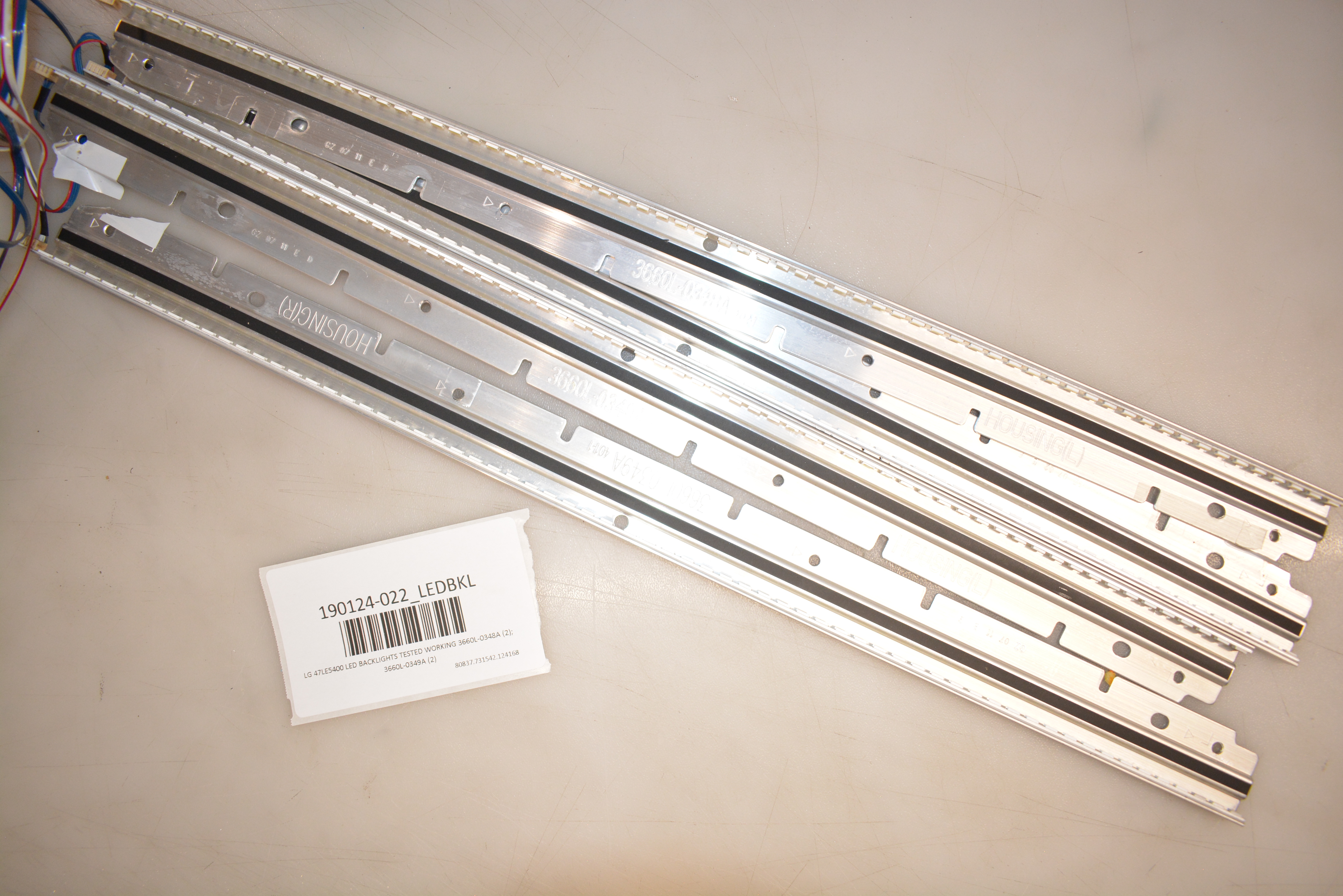 LG 47LE5400 LED BACKLIGHTS TESTED WORKING 3660L-0348A (2); 3660L-0349A ...