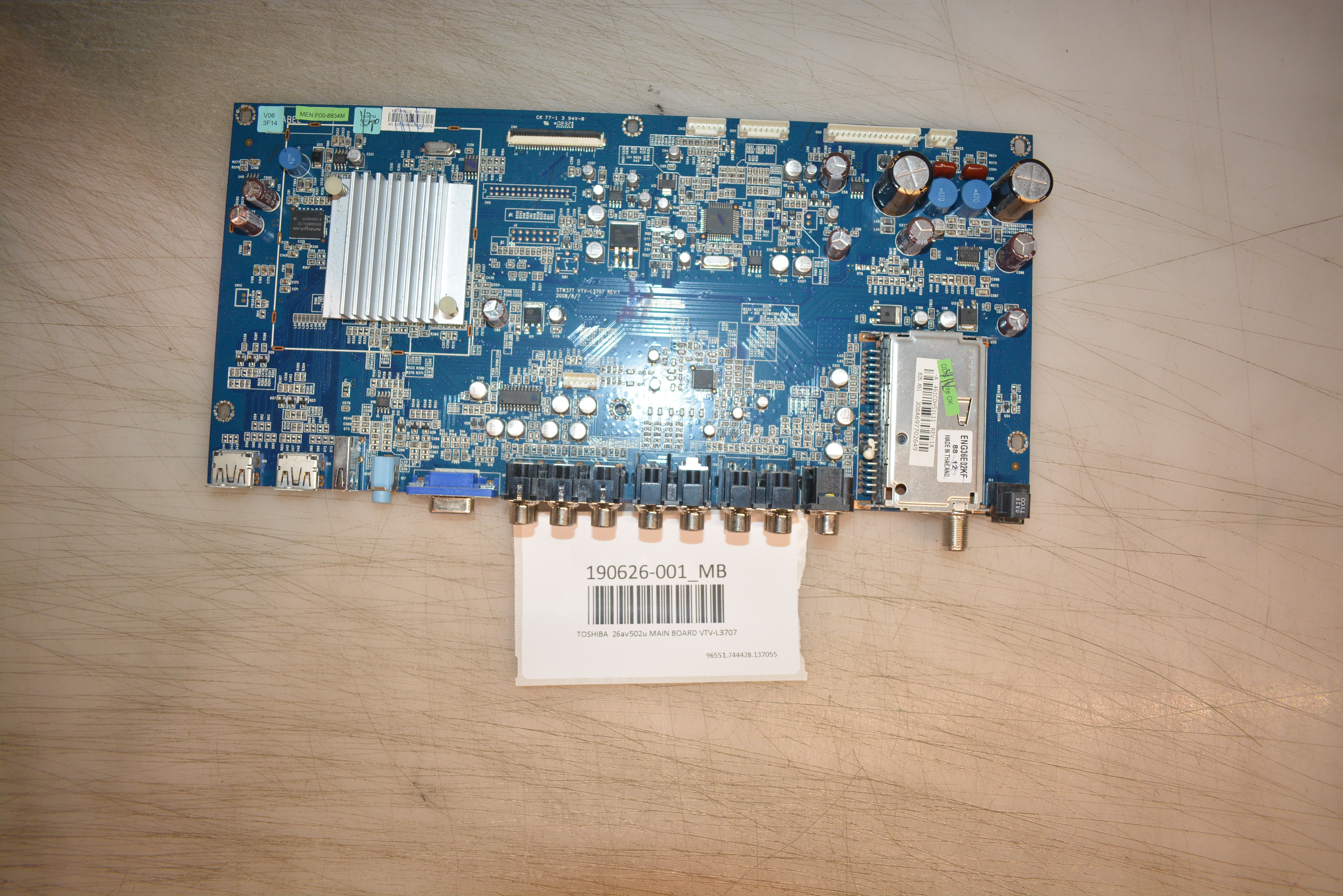 TOSHIBA 26AV502U MAIN BOARD VTV-L3707 | eBay