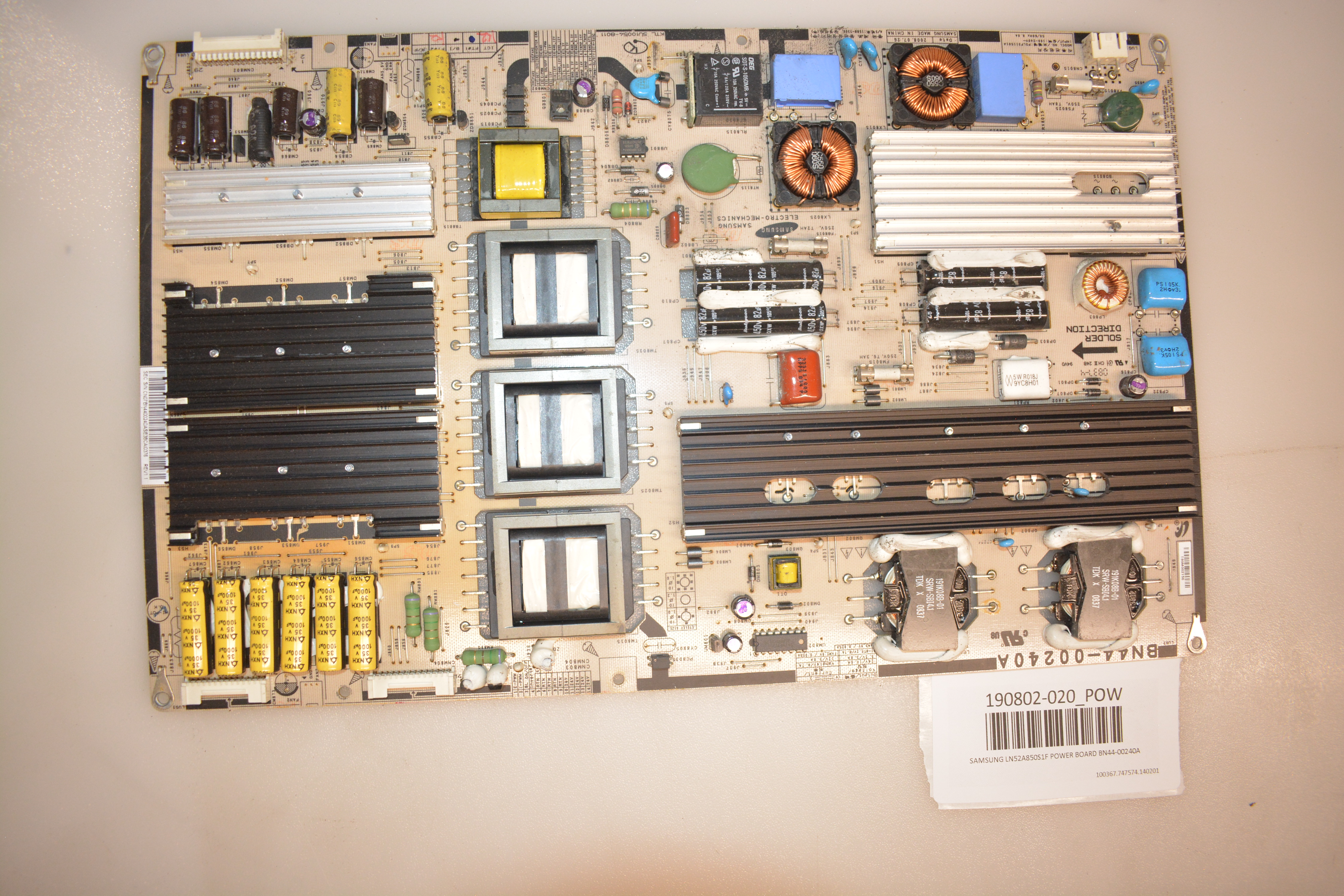 SAMSUNG LN52A850S1F POWER BOARD BN44-00240A | eBay