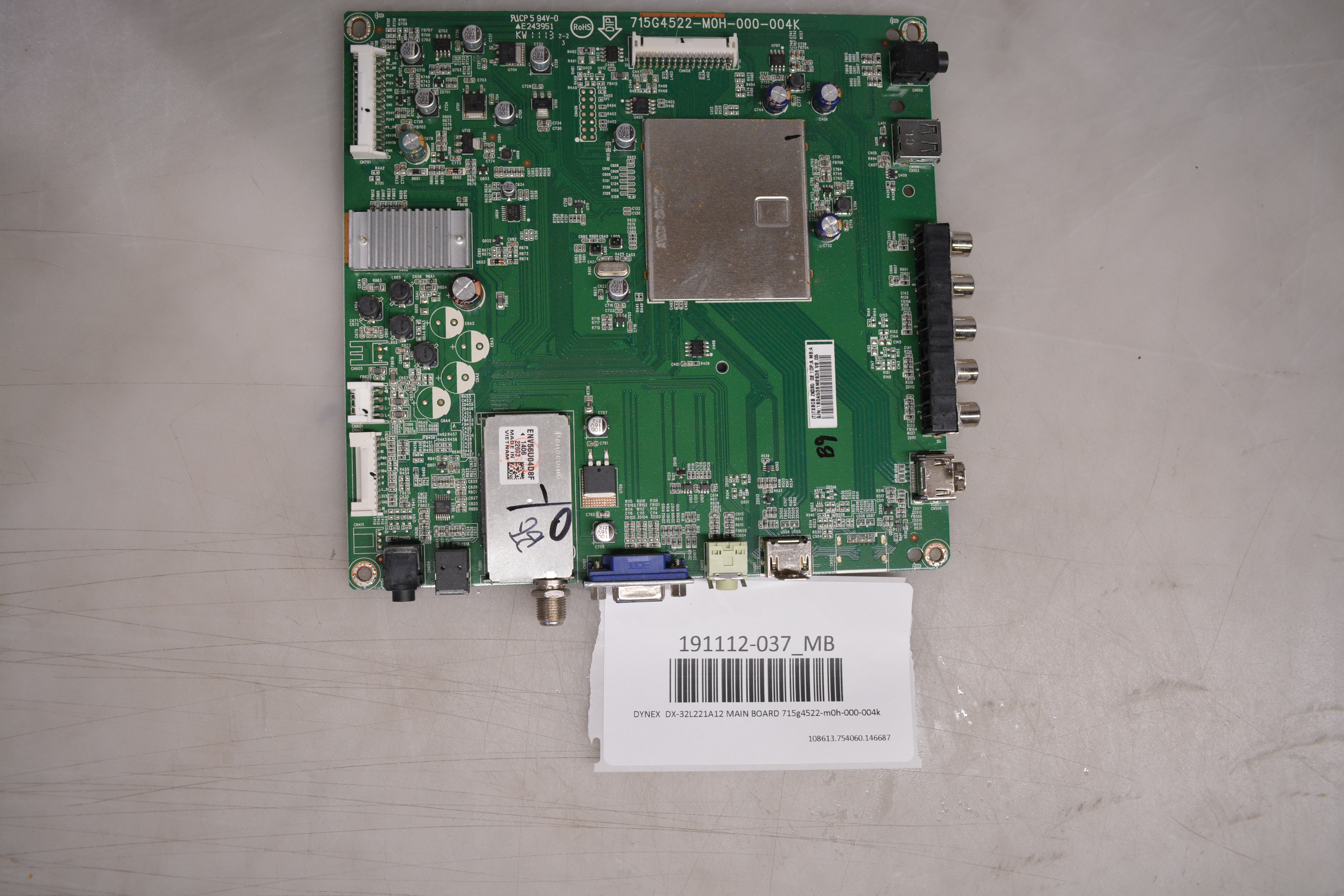 DYNEX DX-32L221A12 MAIN BOARD 715G4522-M0H-000-004K | eBay