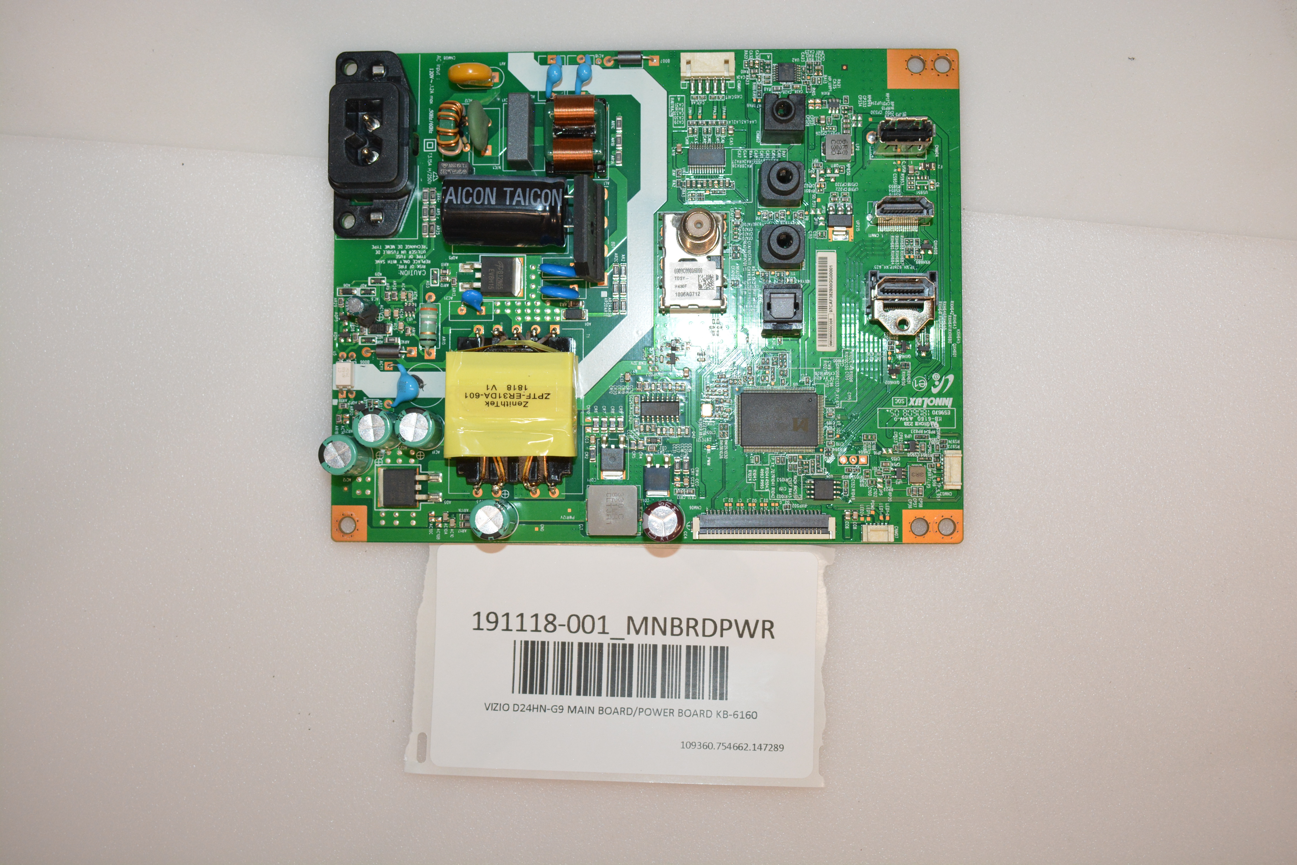 VIZIO D24HN-G9 MAIN BOARD/POWER BOARD KB-6160 | eBay