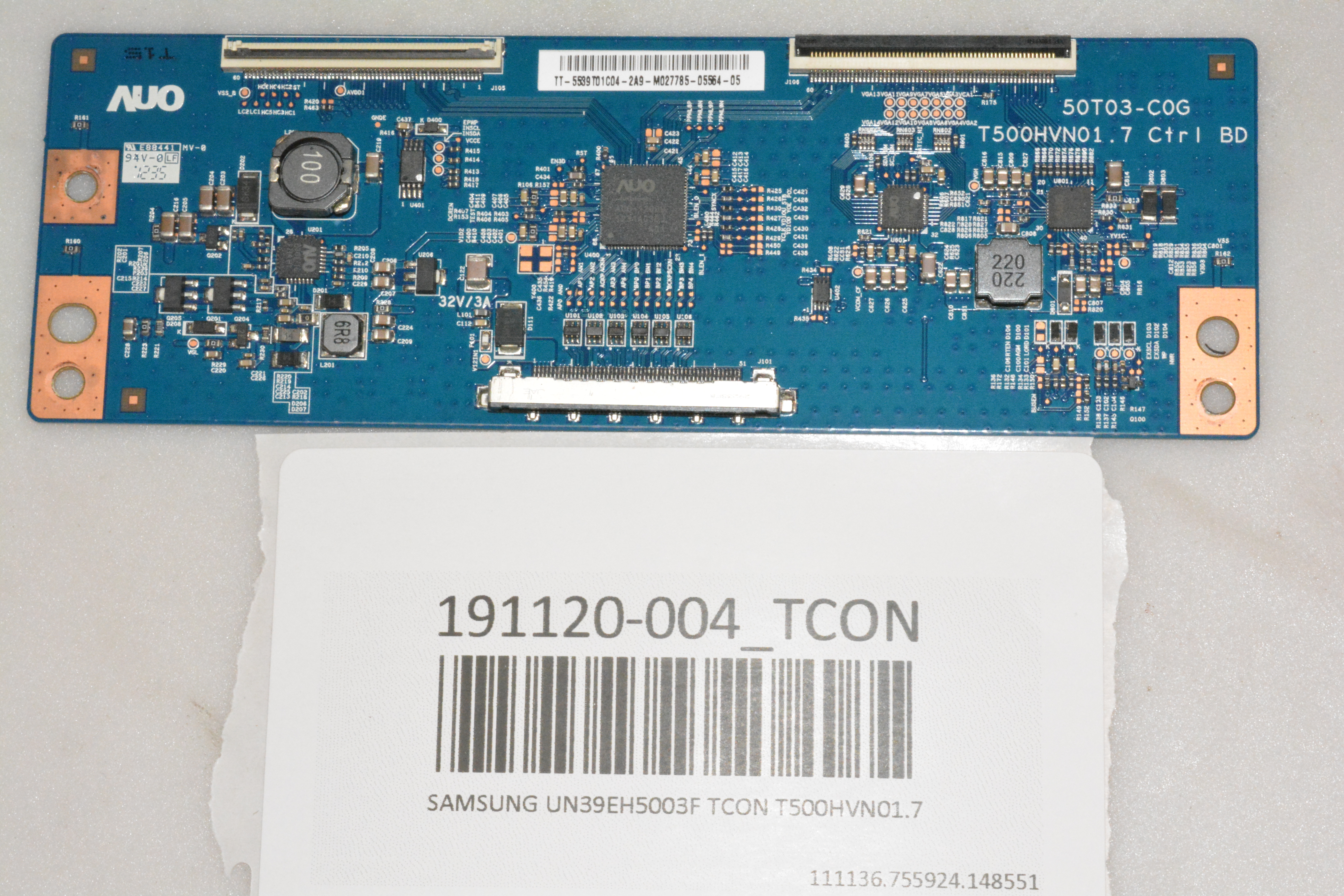 SAMSUNG UN39EH5003F TCON T500HVN01.7 | eBay