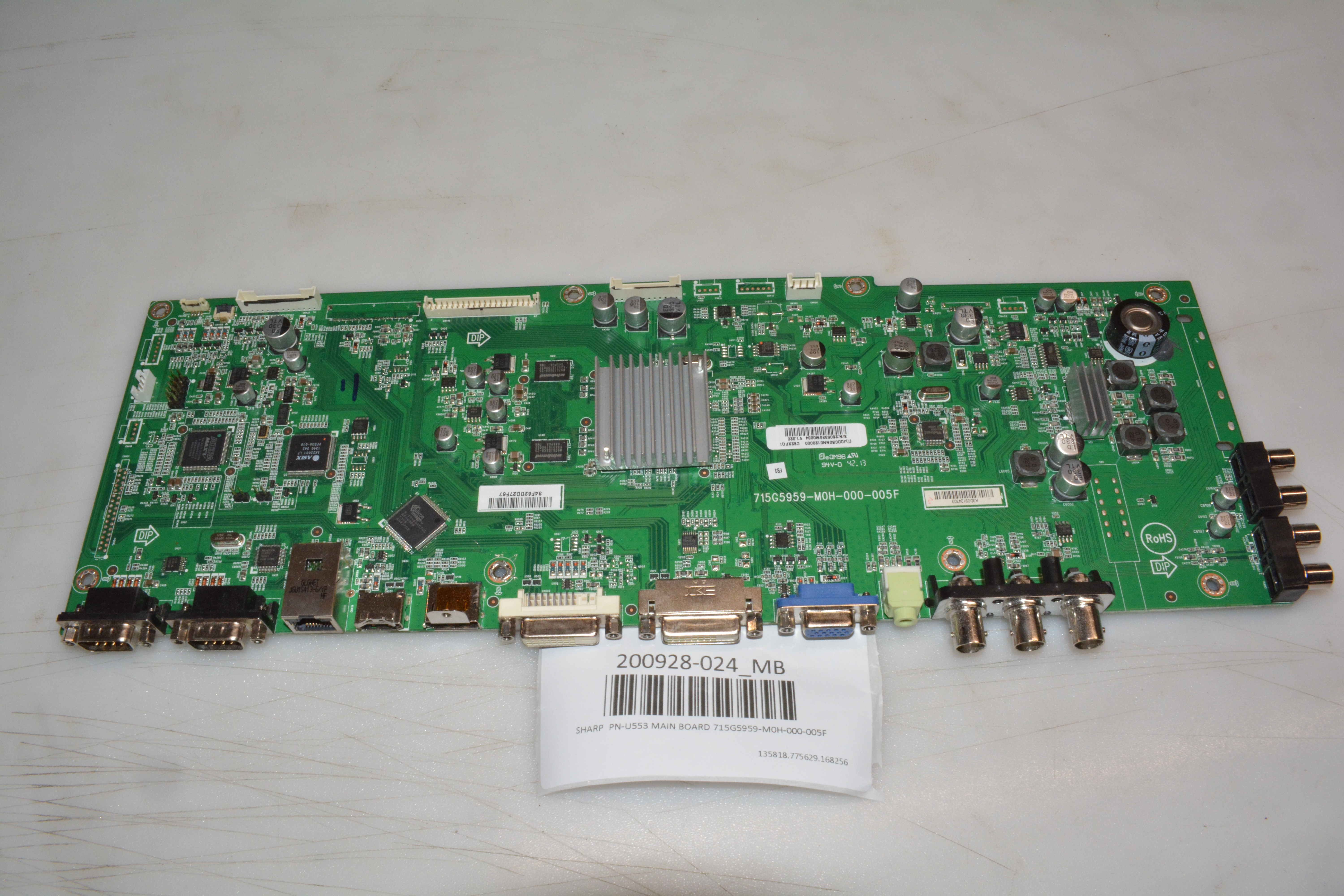 SHARP PN-U553 MAIN BOARD 715G5959-M0H-000-005F | eBay