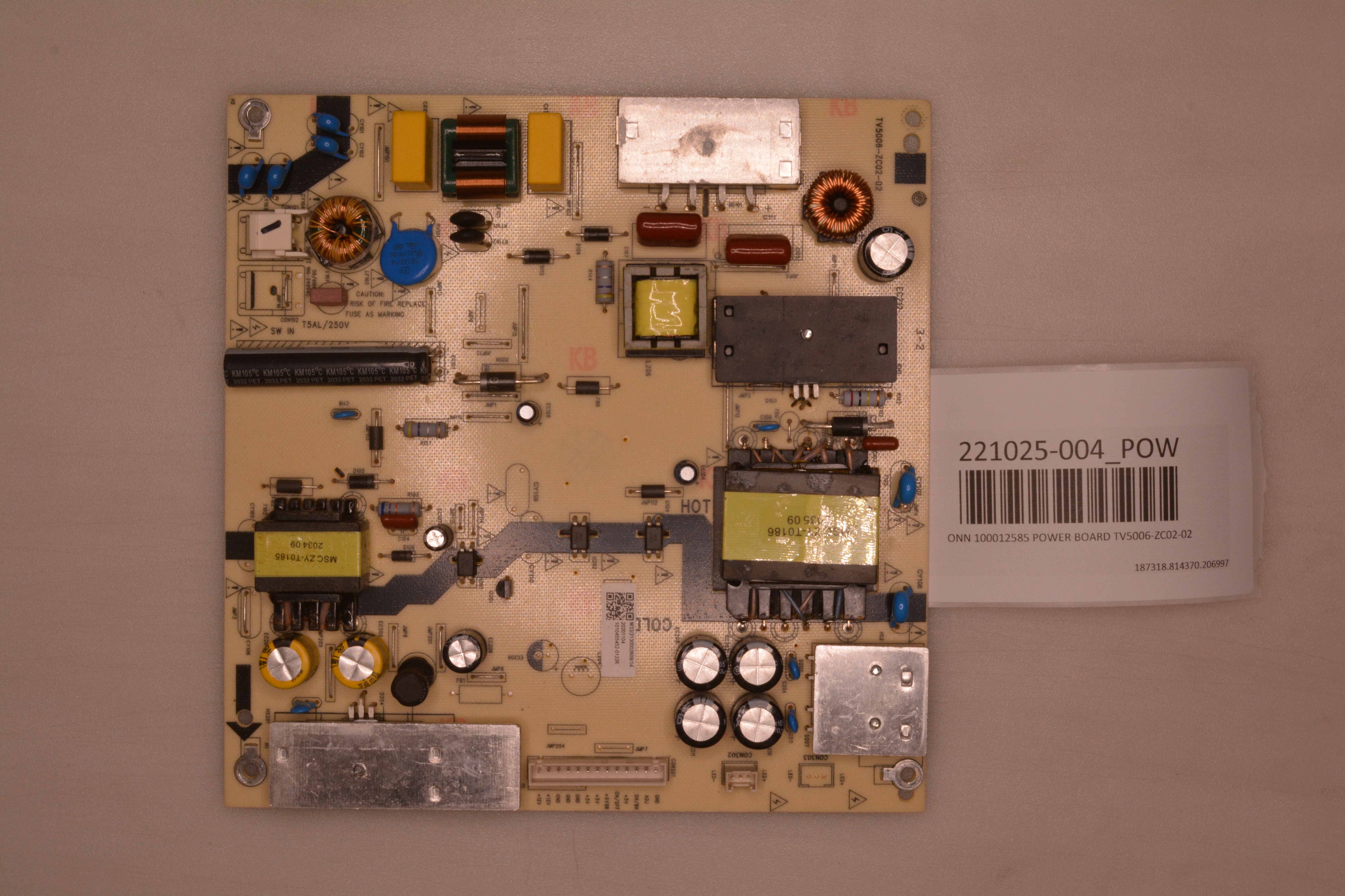 ONN 100012585 POWER BOARD TV5006-ZC02-02 | eBay