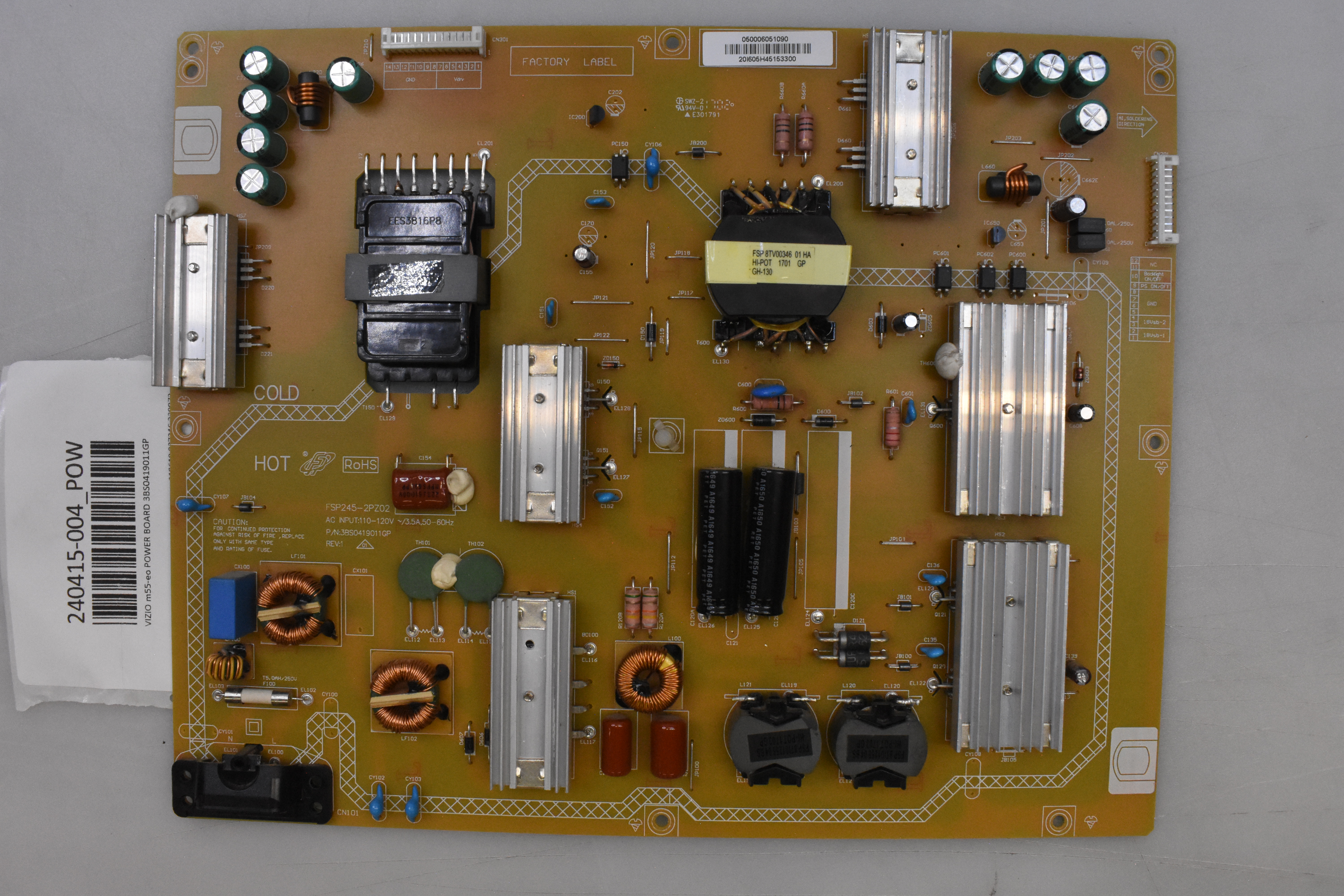 VIZIO M55-EO POWER BOARD 3BS0419011GP | eBay