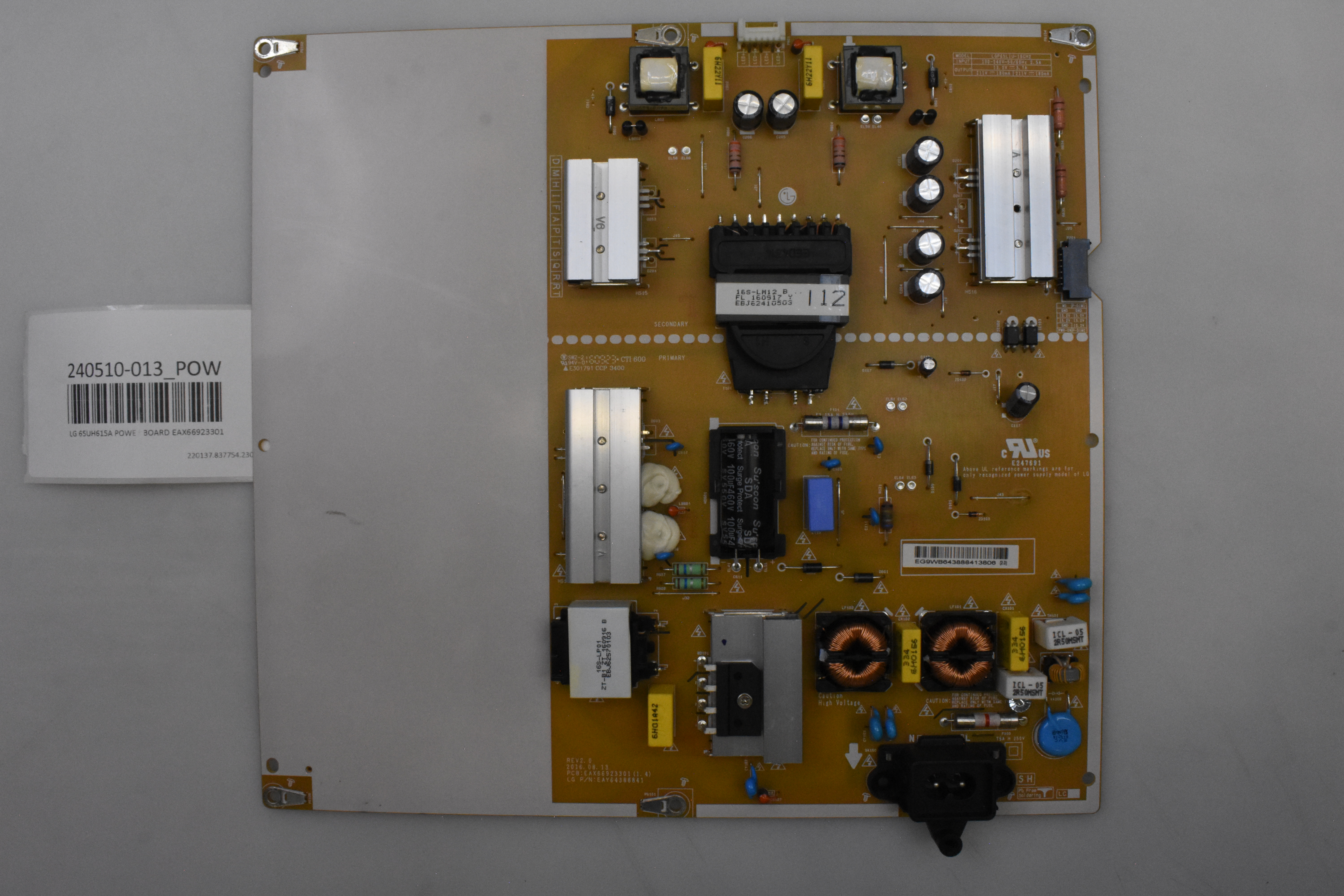 LG 65UH615A POWER BOARD EAX66923301 | eBay