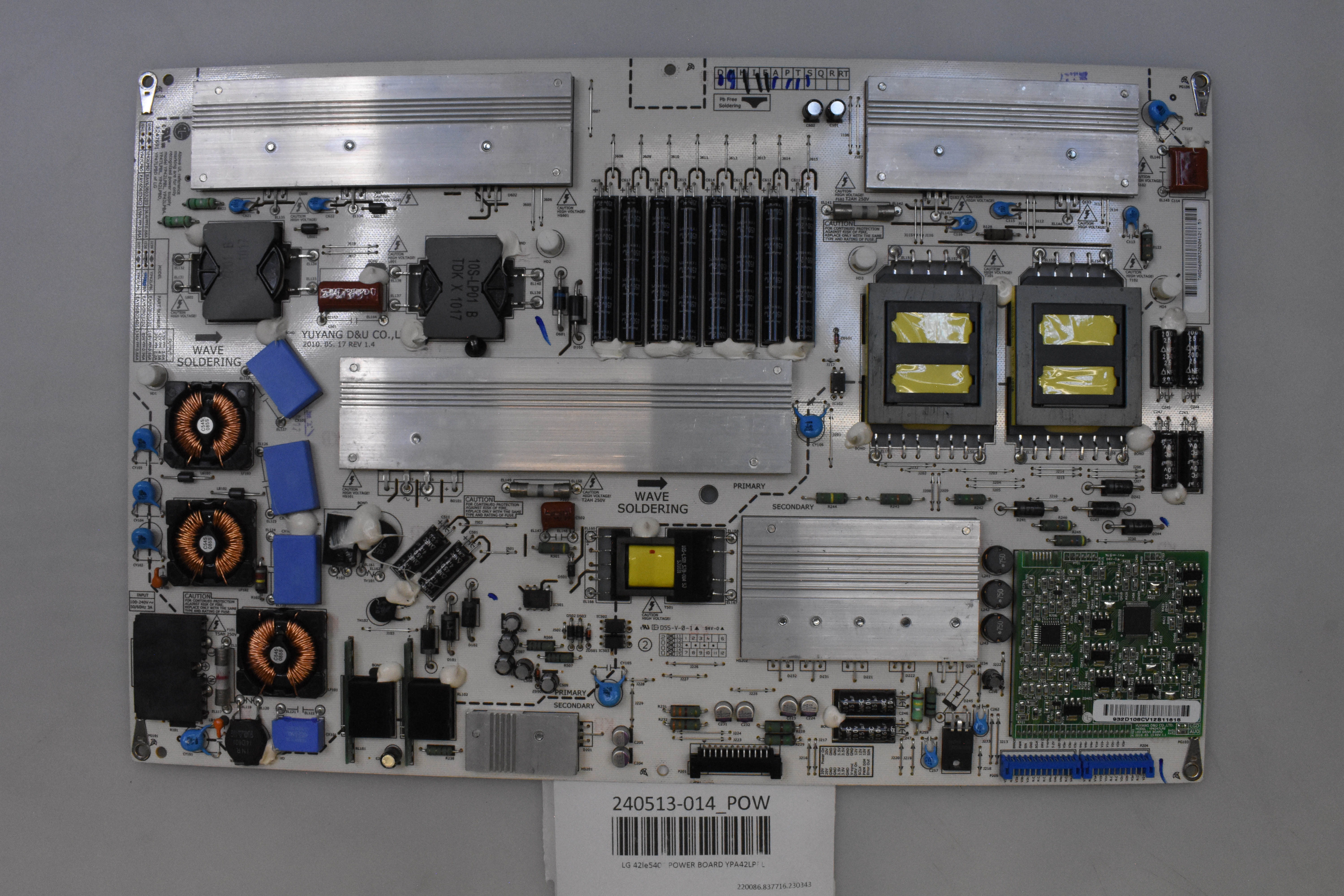 LG 42LE5400 POWER BOARD YPA42LPBL | eBay