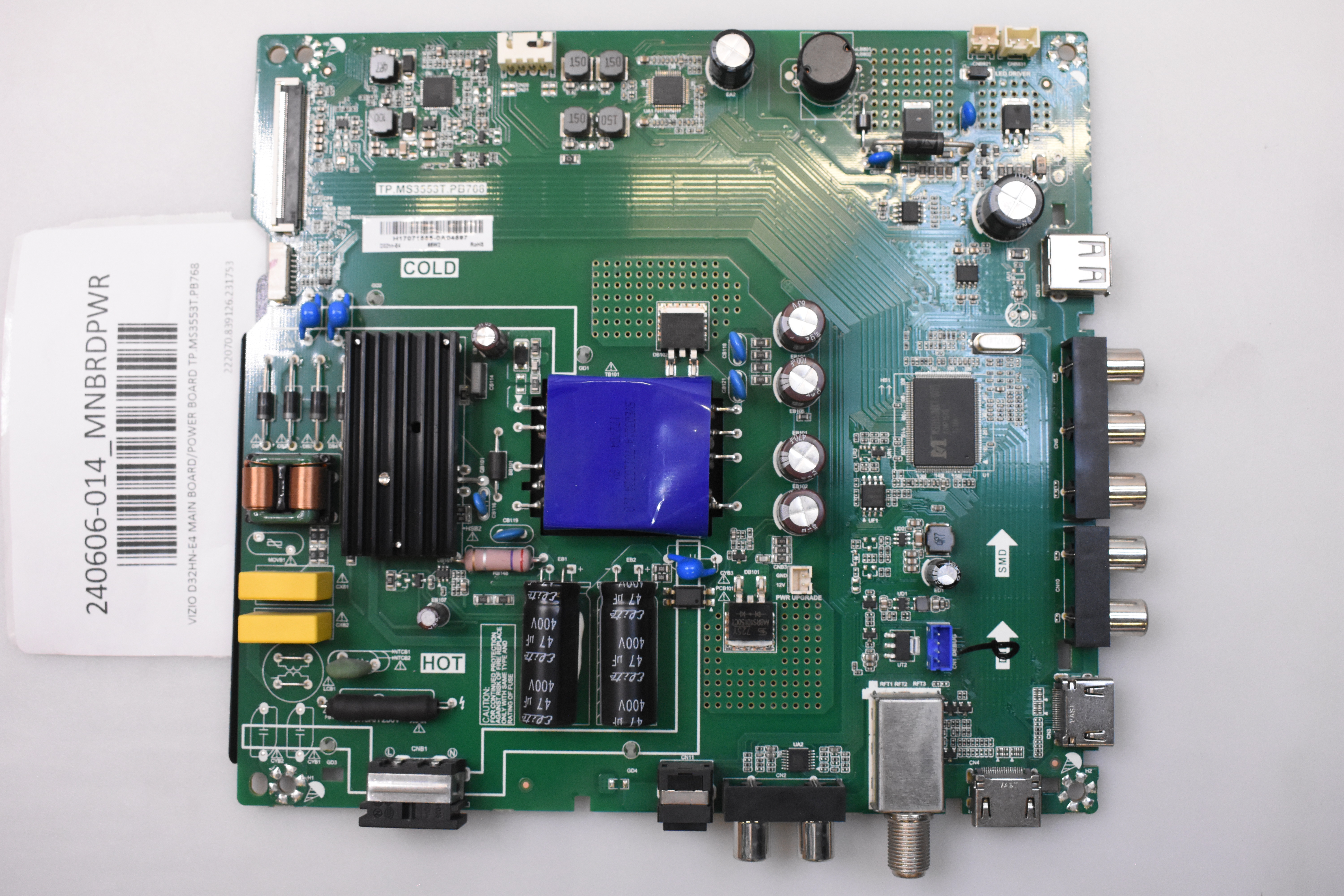 VIZIO D32HN-E4 MAIN BOARD/POWER BOARD TP.MS3553T.PB768 | eBay