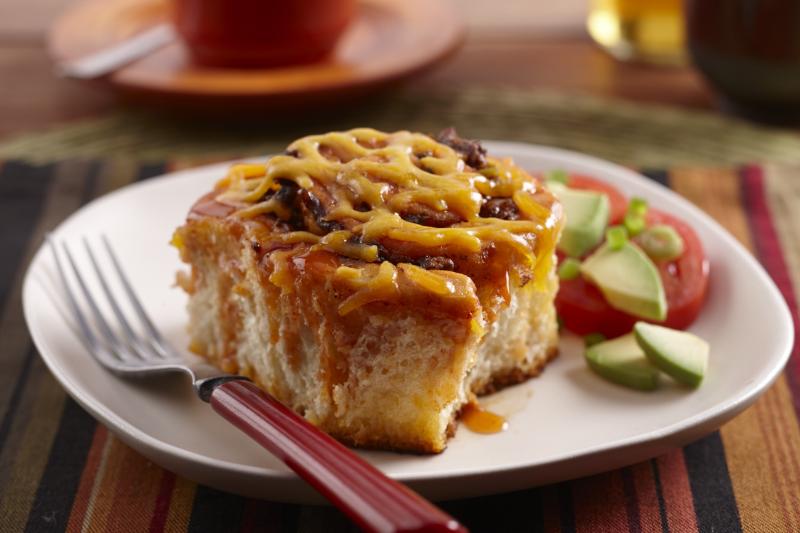 Beef Enchilada Cinnamon Rolls