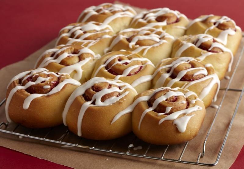 Raspberry Ribbon Rolls