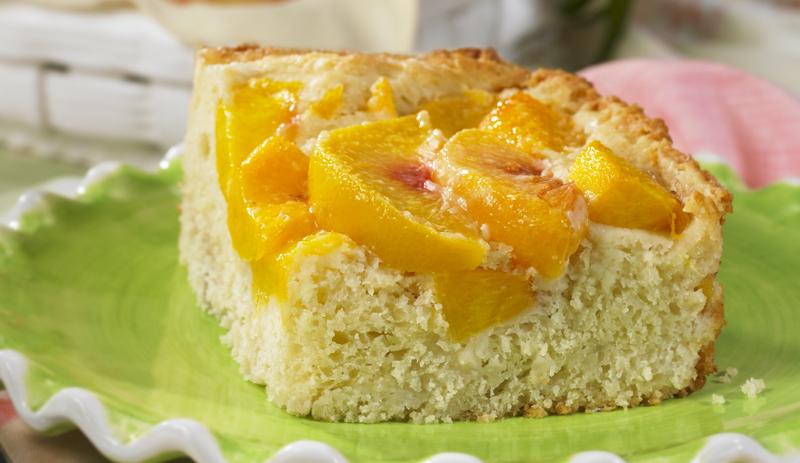 Peach Cobbler Batter Bake
