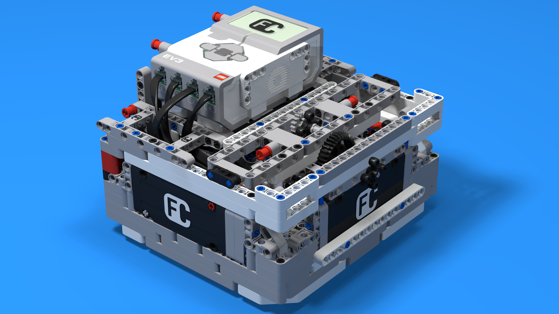 FLLCasts | LEGO Box Robot Three With Large Wheels and Thee light