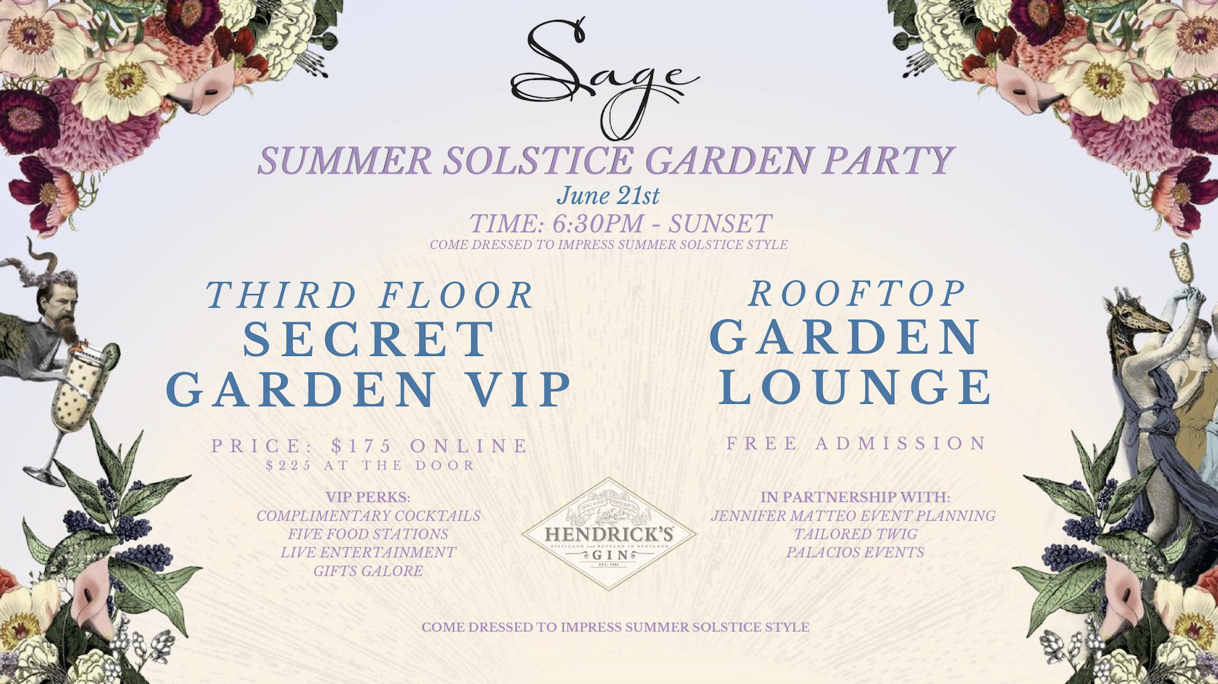Sage Presents: Summer Solstice Garden Party, June 21 In Partnership ...